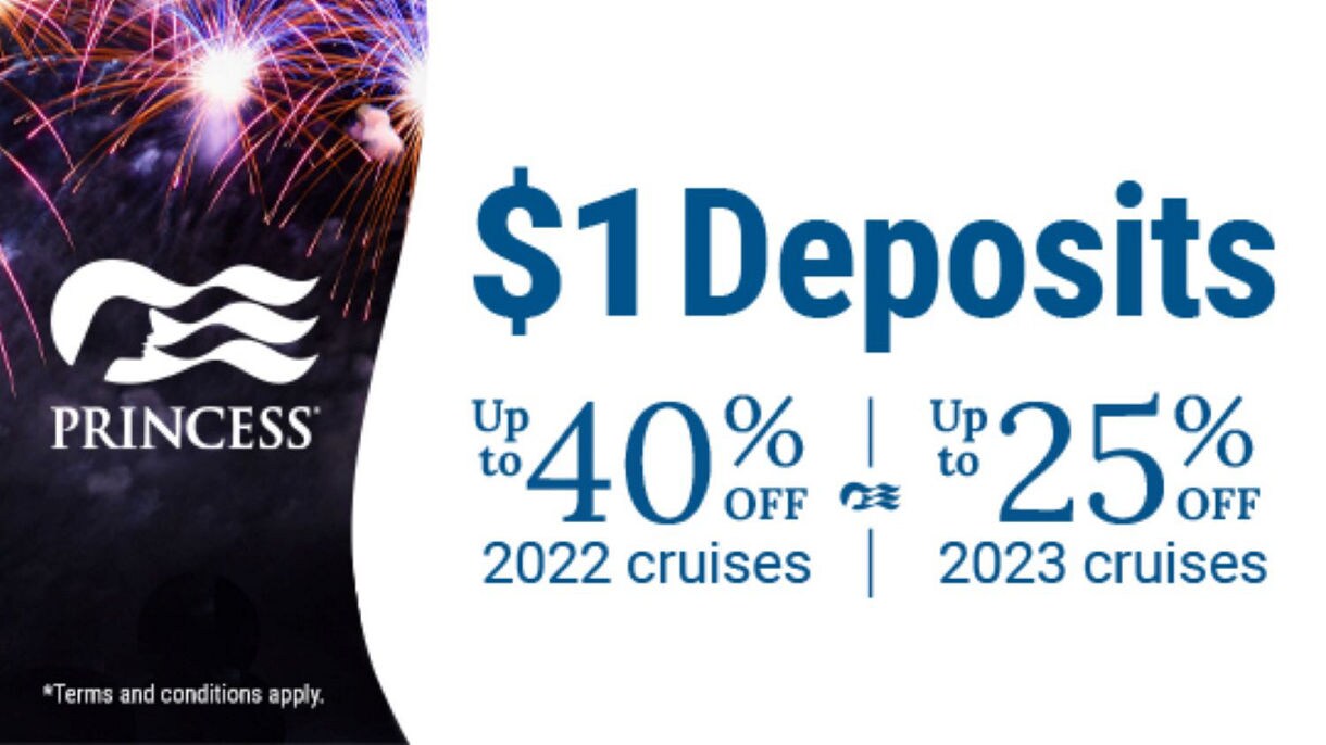 Booking a Vacation Just Got Easier with Princess Cruises $1 Deposit ...